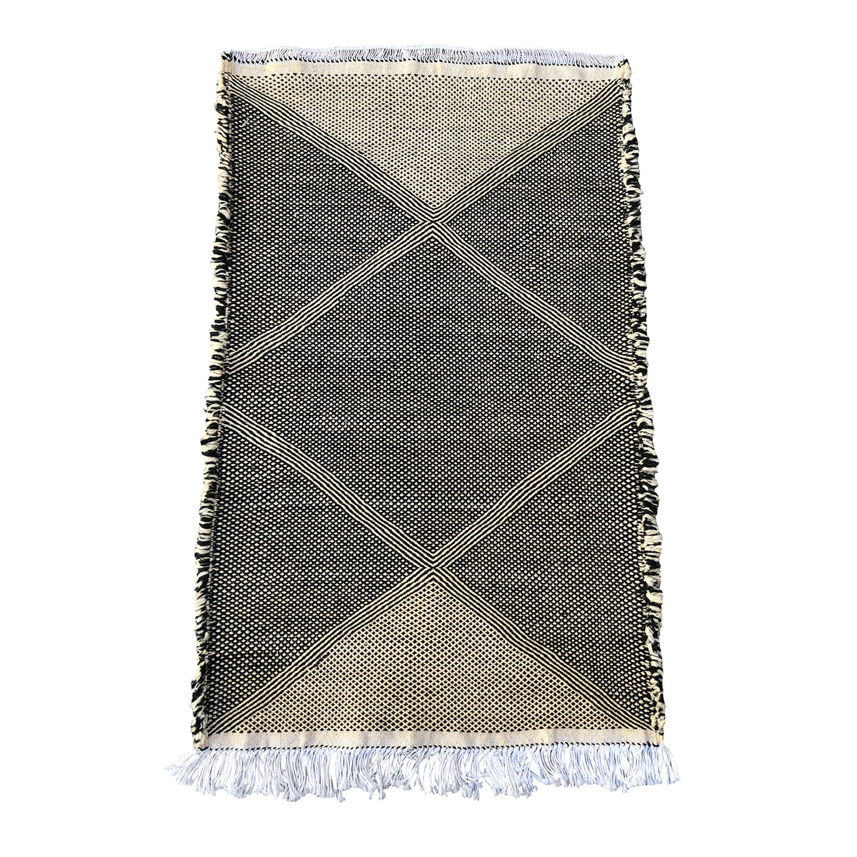Small Geometric Moroccan throw– Kantara | Moroccan Rugs