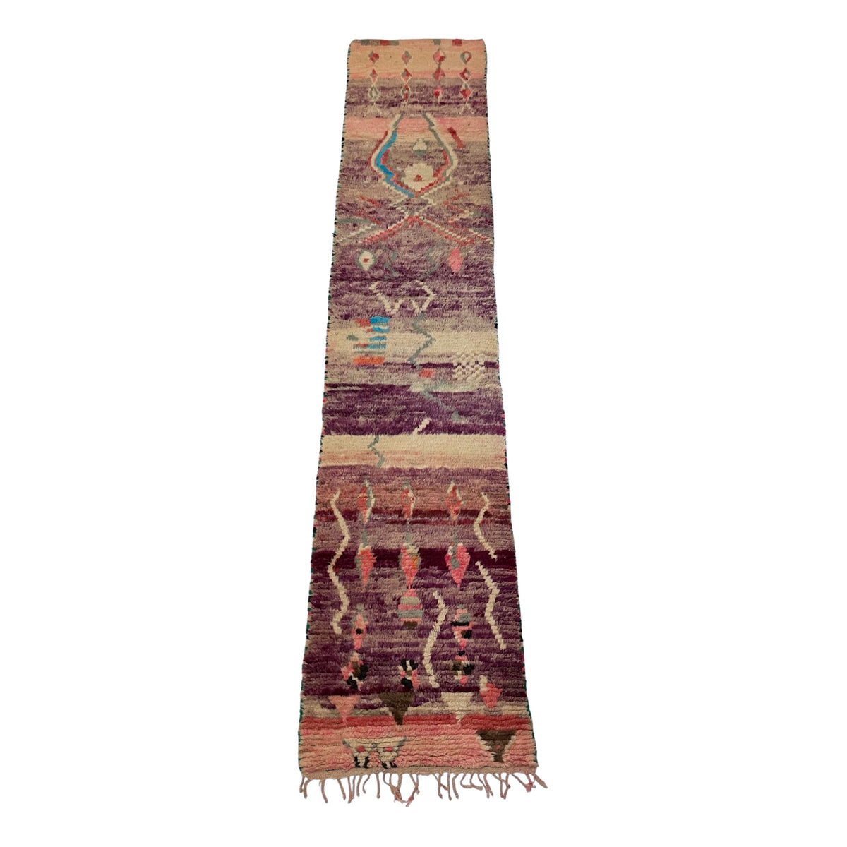 Handwoven purple Moroccan runner with abstract design– Kantara ...